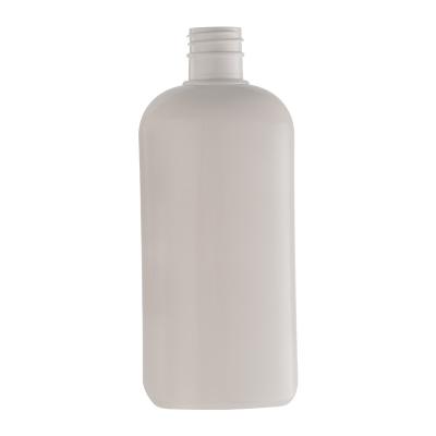 China 400ml PET Milky White Shower Gel Bottle Set Wide Mouth Round Plastic Shampoo Container for sale