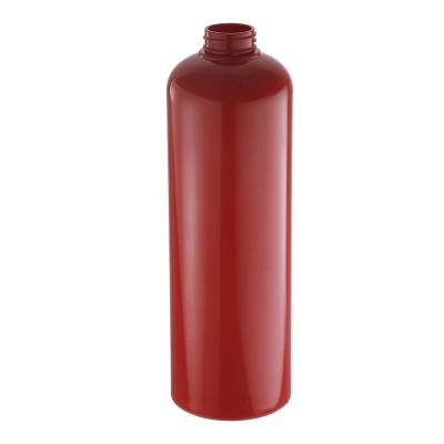 China Recyclable Empty 900ml Large Capacity Round Shouldered Red Plastic Pet Shower Gel Pump Bottle for sale