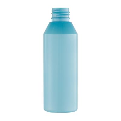 China 120ml Light Blue HDPE Plastic Shampoo Squeeze Bottle Custom Body Lotion Pump Soft Touch for sale