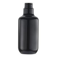 China 350ml Dark Brown Lotion Pump Bottles Empty Refillable Round Shampoo Bottle for sale