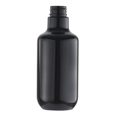 China 350ml Dark Brown Lotion Pump Bottles Empty Refillable Round Shampoo Bottle for sale