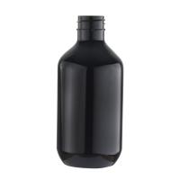 China 300ml Dark Brown PET Plastic Shampoo Pump Bottle Empty Refillable Hand Sanitizer for sale