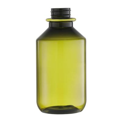 China Transparent PET 550ml Hand Sanitizer Bottle Wide Mouth Flat Shape for sale