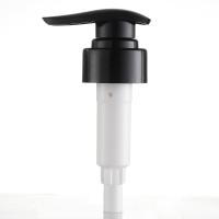 China Black Glossy Plastic Lotion Pump 32mm External Spring Non Spill for sale