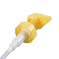 China Yellow Clip Plastic Lotion Dispenser Pump Double Wall With Special Pump Head for sale