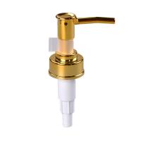 China Smooth Closure Gold Lotion Pump , Leak Proof Plastic Soap Dispenser Pump for sale
