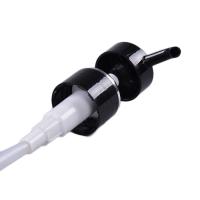China Silver Ring 28mm Black Lotion Pump , 2cc Child Resistant Lotion Pump for sale