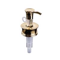 China Recyclable 32/410 Golden Lotion Dispenser Pump 4ml PP Plastic BPA Free for sale