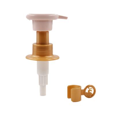 China Yellow Non Spill Ribbed Plastic Dispenser Pump 24 410 For Hair Wash Lotion for sale