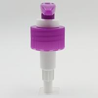 China 28/410 Purple Rotatable Plastic Lotion Pump 0.4g Dosage for Hair Washing for sale