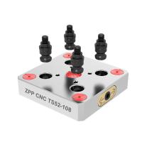 China 52mm Self Centering Vise Compatible Manual Locking CNC Zero Point Plate for sale