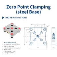 China 52mm Self Centering Vise Quick Change Manual Locking Zero Point Workholding Plate for sale