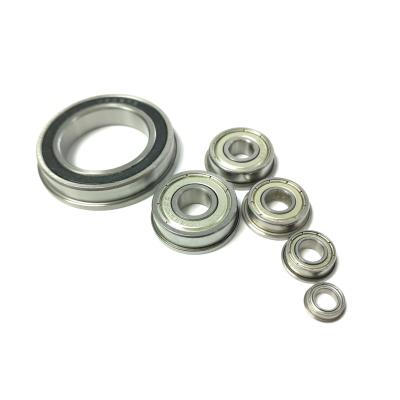 China ABEC-1 Precision Flange Deep Groove Ball Bearing MF104ZZ 4x10x4 mm with 11.2mm Flange Width for sale