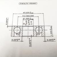 China Miniature Micro Full Ball Bearing 681 1x3x1mm C3 Clearance High Precision ABEC-5 for sale