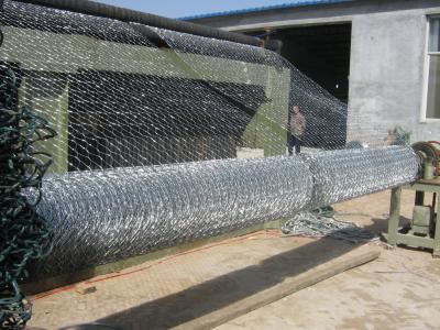 China PVC Coated Gabion Basket Mesh With 2.2mm - 3.4mm Lacing Wire for sale