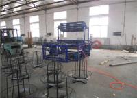 China Hinged Joint Cattle Grassland Fence Machine Blue Color 2400mm Width Steel for sale