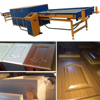 China MDF laminate cabinet door PVC film vacuum membrane press machine for sale