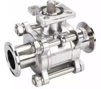 China 304 316l Sanitary Stainless Steel Ball Valve Manual Tri Clamp End Full Package 3 Pc for sale