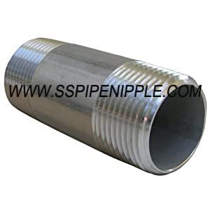China Niple Acero Inoxidable 304/316  CEDULA 40 ROSCA  1/2 X 5