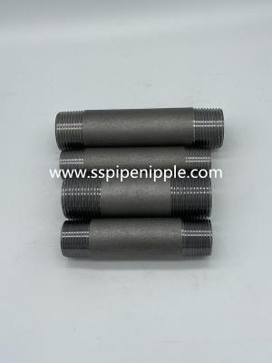 China Galvanized Carbon Steel Pipe Nipples DIN2999 ISO 7/1  BS 21 Thread for sale