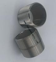 China Welded Stainless Steel Threaded Nipple  Brush Polish Bright Surface for sale