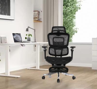 China Boss Mesh Ergonomic Office Chair With Footrest 4D Adjustable Armrest for sale