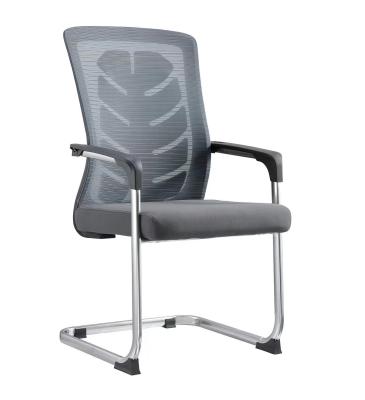 China Visitor Reception Bow Leg Mesh Staff Office Chair With Fixed Armrest for sale