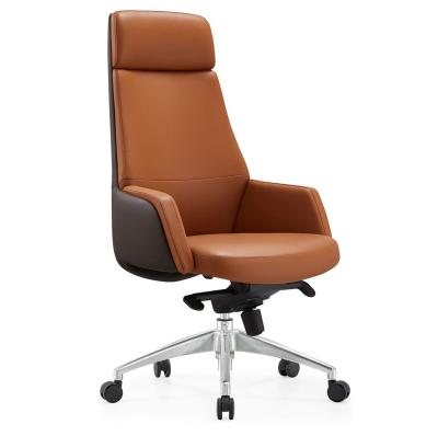 China Luxury Office High Back PU Leather Chair Swivel For CEO for sale