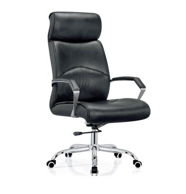 China Office Manager Ergonomic PU Leather Chair High Back Swivel Adjustable for sale