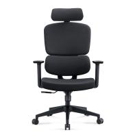 China 3D Armrest Fabric Ergonomic Computer Chair Black for Home Office SOHO Manager for sale