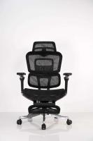 China Aluminium Ergonomic Footrest Office Chair With 5D Linkage Armrest for sale