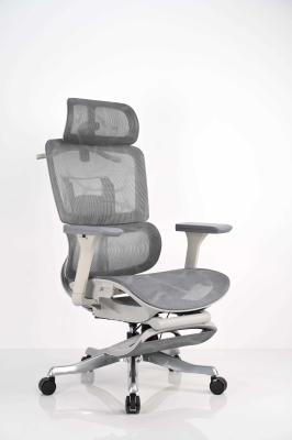 China Ergonomic Swivel Chair with 4D Adjustable Armrest PU Nylon Castors and Multi-Angle Head Support for sale