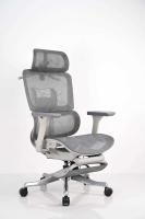 China Ergonomic Swivel Chair with 4D Adjustable Armrest PU Nylon Castors and Multi-Angle Head Support for sale