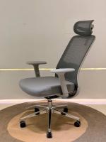 China Foldable Mesh Fabric Staff Chair With PU Nylon Castors Adjustable Head Support for sale