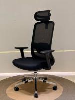 China Mesh Fabric Foldable Staff Chair PU Nylon Castors With Adjustable Head Support for sale