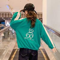 China Pure Cotton Teen Girls Sporty Zip Up Jacket Breathable Cartoon Pattern for sale