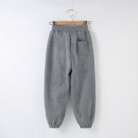 China Cotton Blended Embroidered Loose Grey Girls Joggers Pants Plus Velvet Thickened for sale