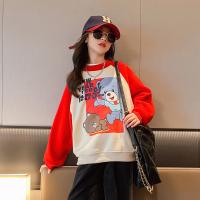 China Set of girls' cotton fleece plus velvet fabric 4-16 years old welcome OEM. for sale