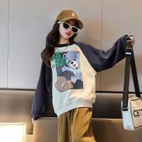 China Set of girls' cotton fleece plus velvet fabric 4-16 years old welcome OEM. for sale