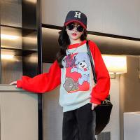 China Set of girls' cotton fleece plus velvet fabric 4-16 years old welcome OEM. for sale