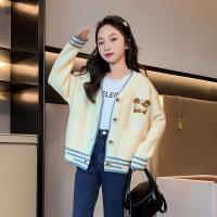 China 4-16 Years Old Childrens Cardigan Sweaters Coat Embroidery Breathable for sale