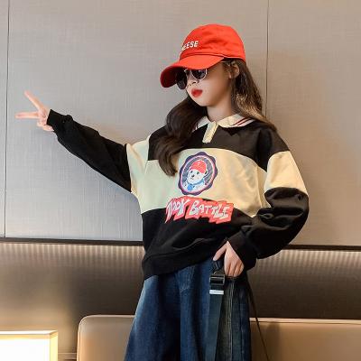 China Children's cashmere padded sweater autumn and winter girls' warm one cashmere print coat for ages 4 to 16. for sale