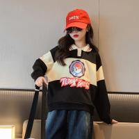 China Children's cashmere padded sweater autumn and winter girls' warm one cashmere print coat for ages 4 to 16. for sale