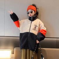 China Embroidery Craft Lamb Fleece Jacket Autumn Winter Thickened Girls Cotton Padded Coat for sale