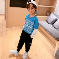 China Children's suit Multi-color printed boys' spring and autumn two-piece suit, suitable for children aged 5-15 for sale