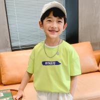 China Pure Cotton T Shirt Childrens Summer Clothes Breathable Cool Boys Short Sleeved Top for sale
