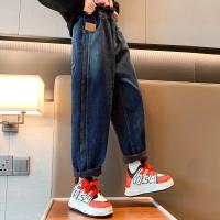 China Girls Jeans Blue Thick Pants Straight Tube Leisure for sale