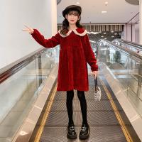 China Girl dress children's clothing autumn winter installs red corduROY princess skirt girl skirt sell hot new products for sale