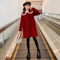 China Children dress girl CLOTHING autumn winter installs red corduROY princess skirt girl skirt sell hot new products for sale