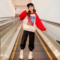 China Cartoon Pattern Childrens Winter Clothes Casual Girls Round Neck Pullover for sale